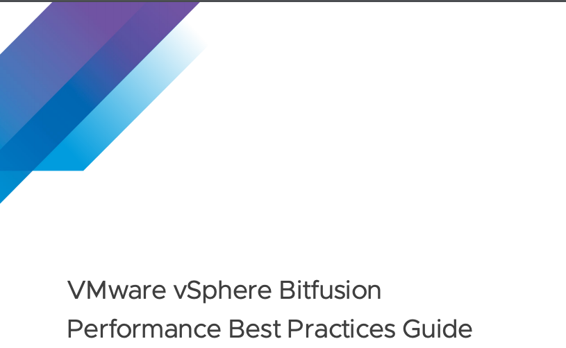 Guide des bonnes pratiques pour VMware vSphere Bitfusion